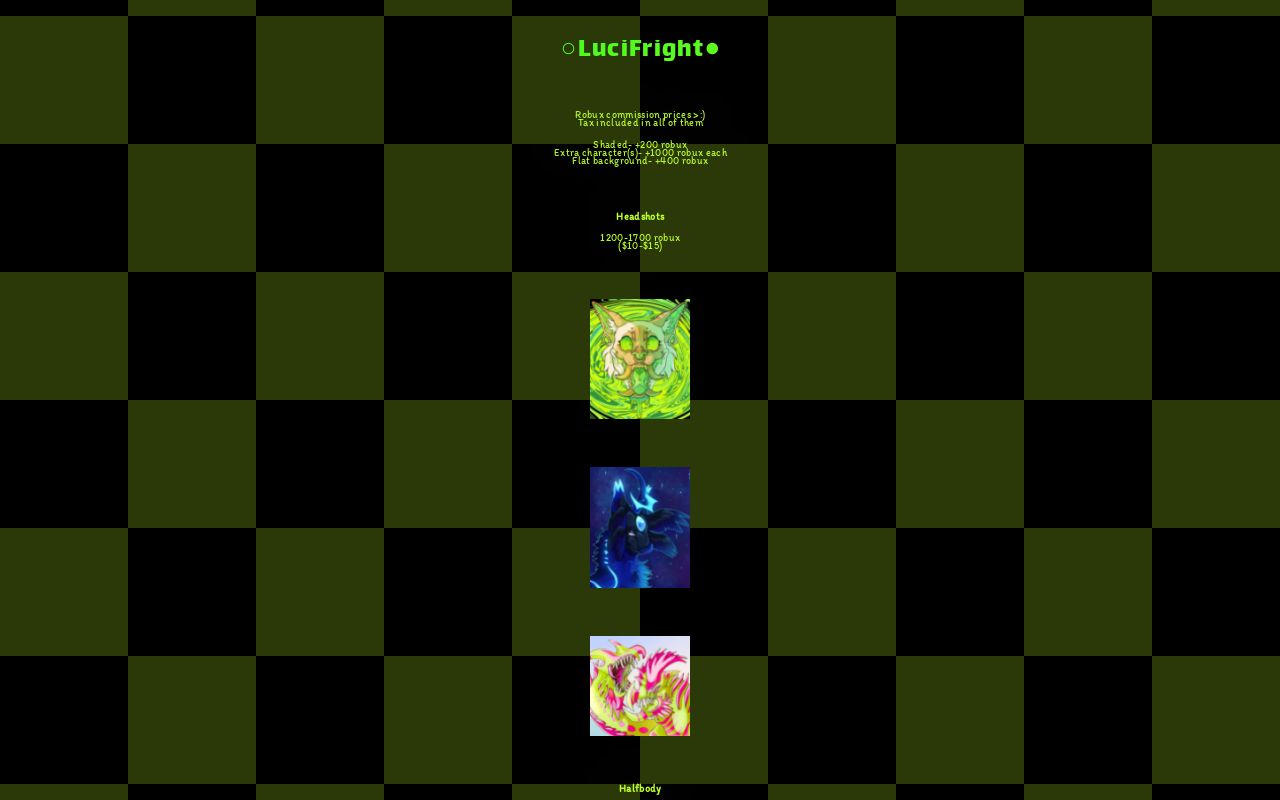 LuciFright's Robux Commissions